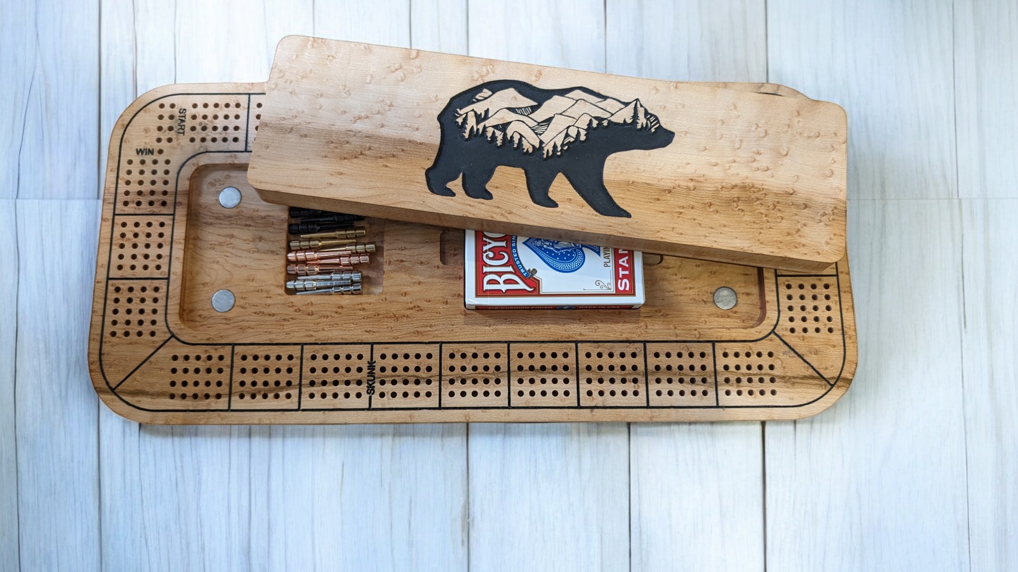 Rectangular Cribbage Board - Custom CNC and Laser Engraving | Bushel ...
